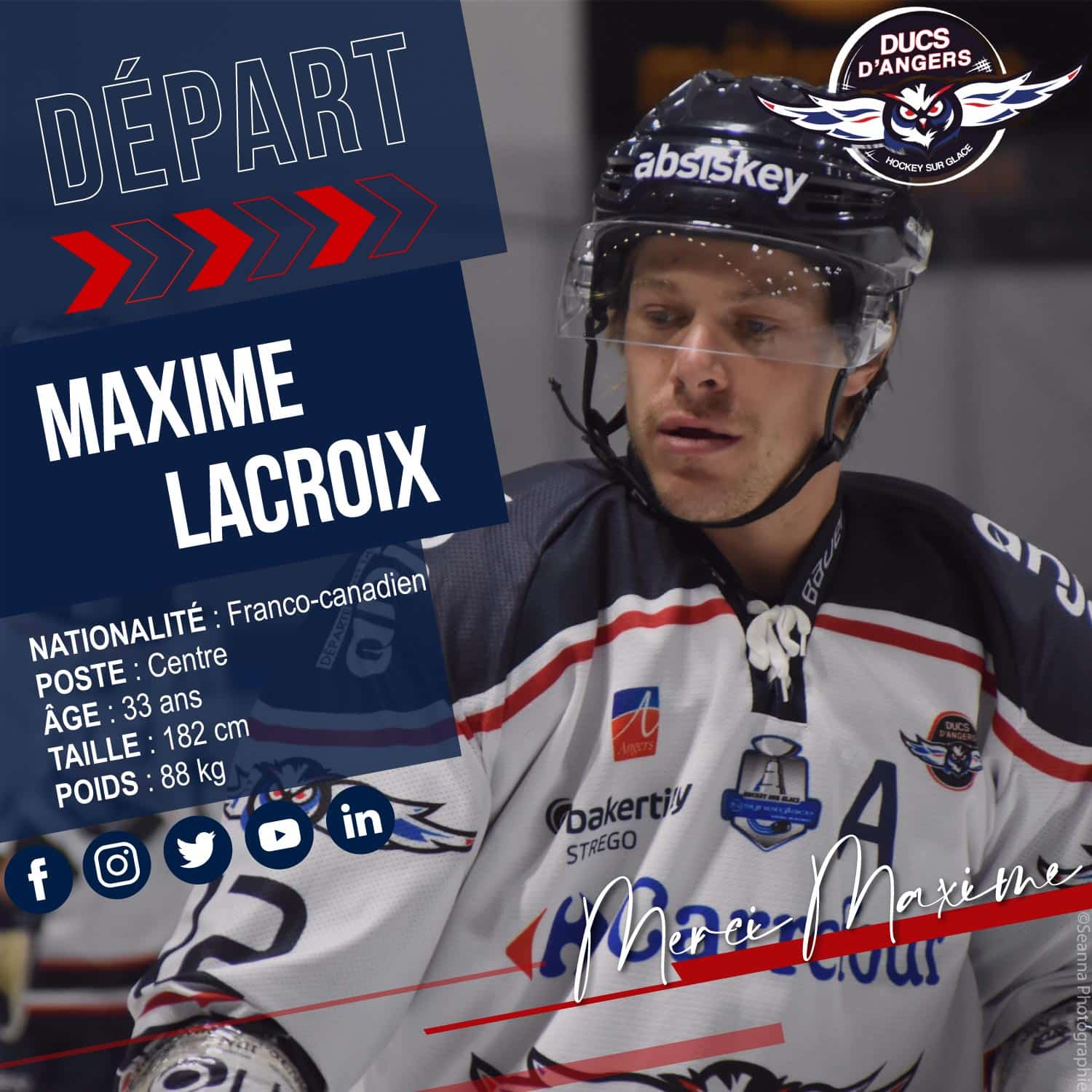 Départ | Maxime Lacroix & Cody Campbell - Les Ducs d'Angers