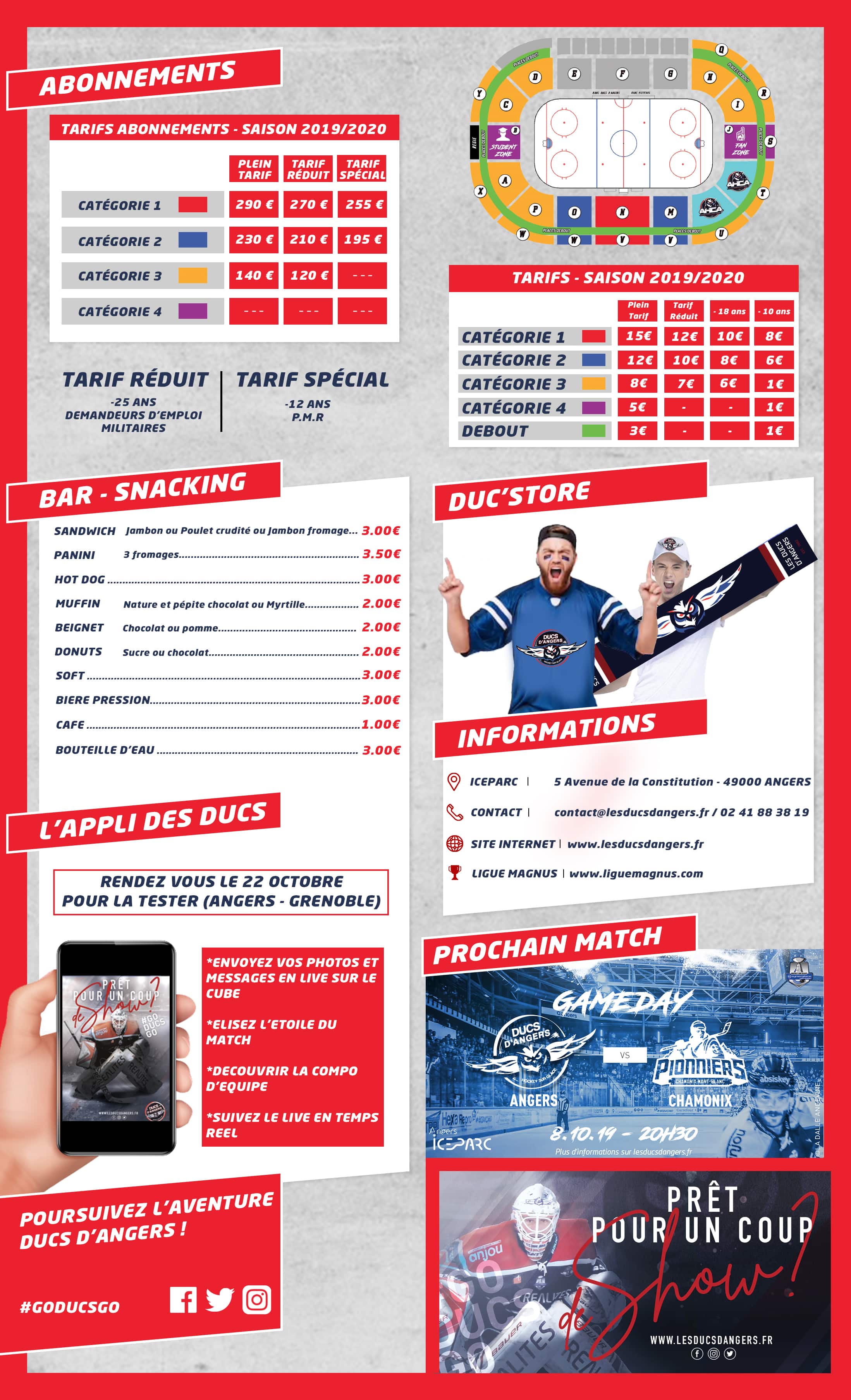 Programme de match - Les Ducs d'Angers