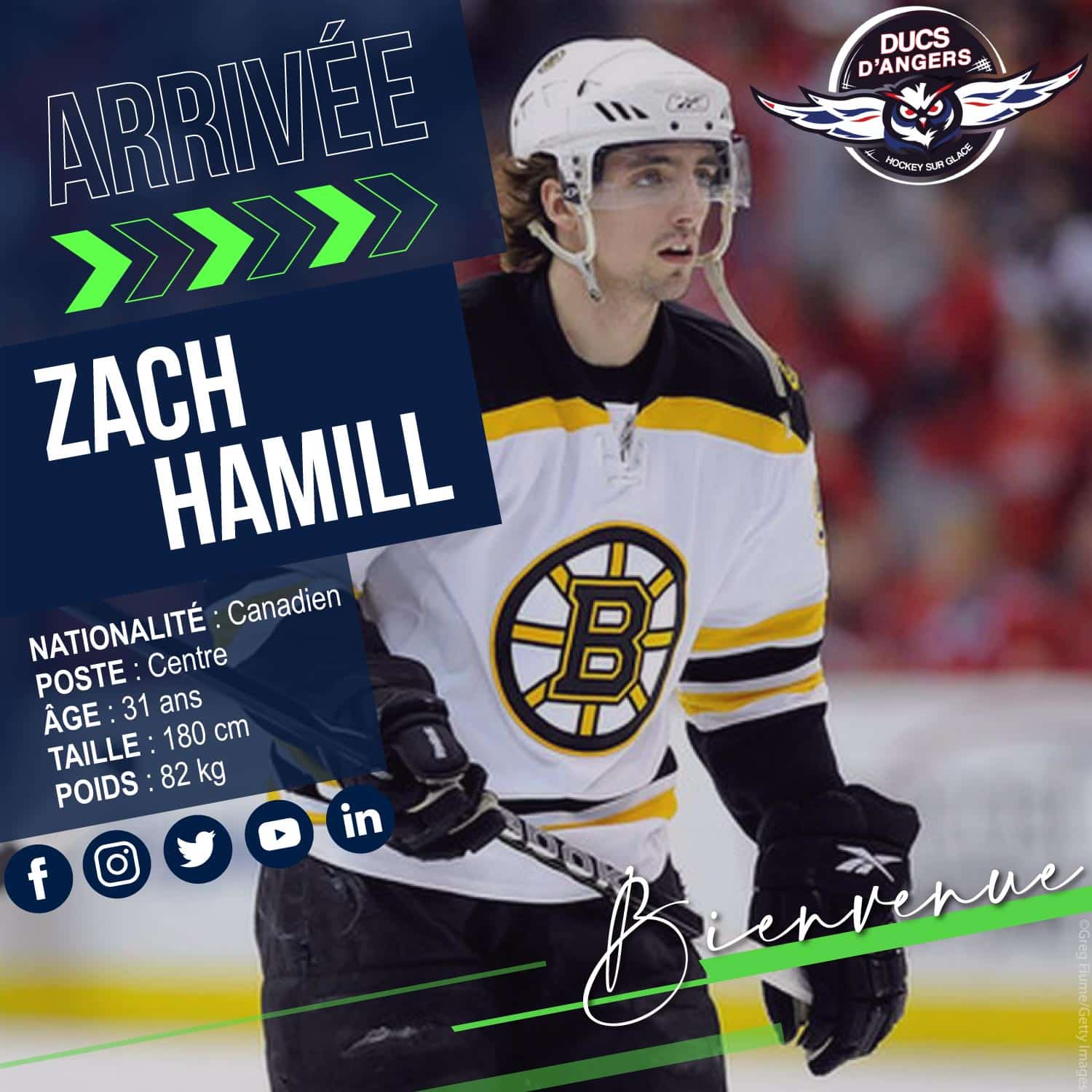 Signature | Arrivée de Zach HAMILL - Les Ducs d'Angers